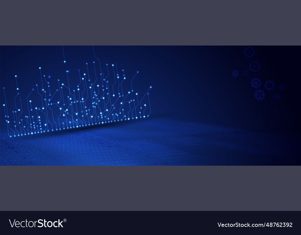 Abstract structure circuit computer technology Vector Image