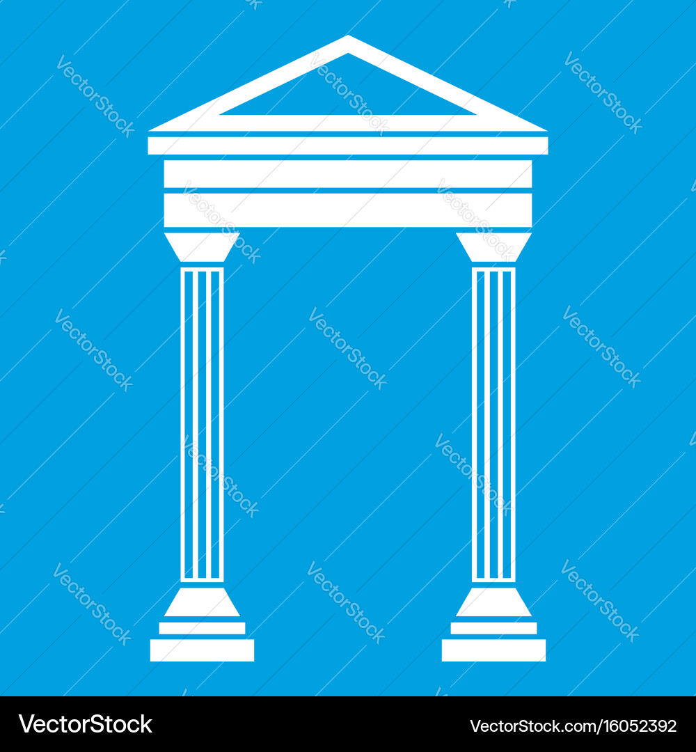 Arch icon white Royalty Free Vector Image - VectorStock
