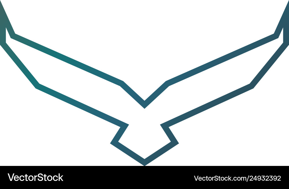 Falcon soaring rising wings logo design Royalty Free Vector