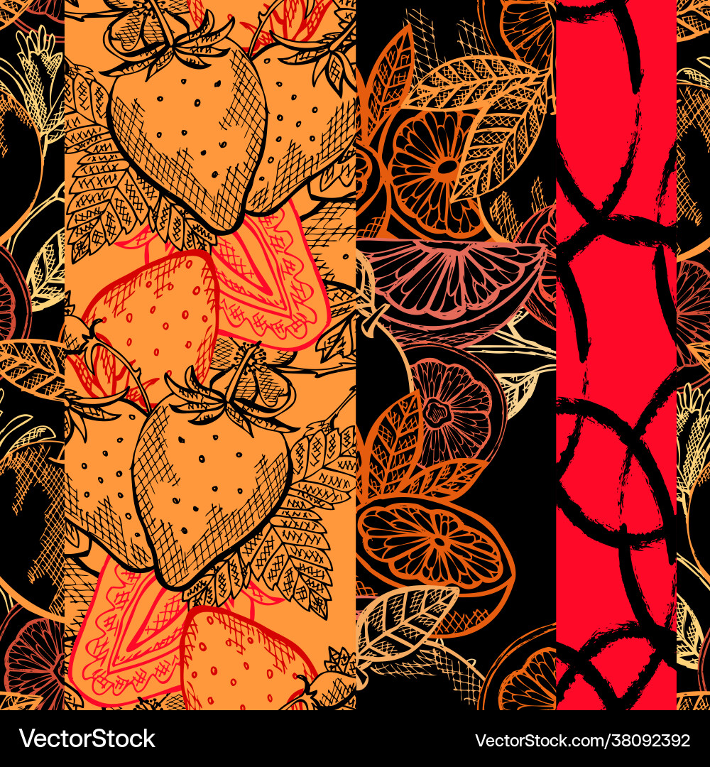 Fruit seamless pattern Royalty Free Vector Image