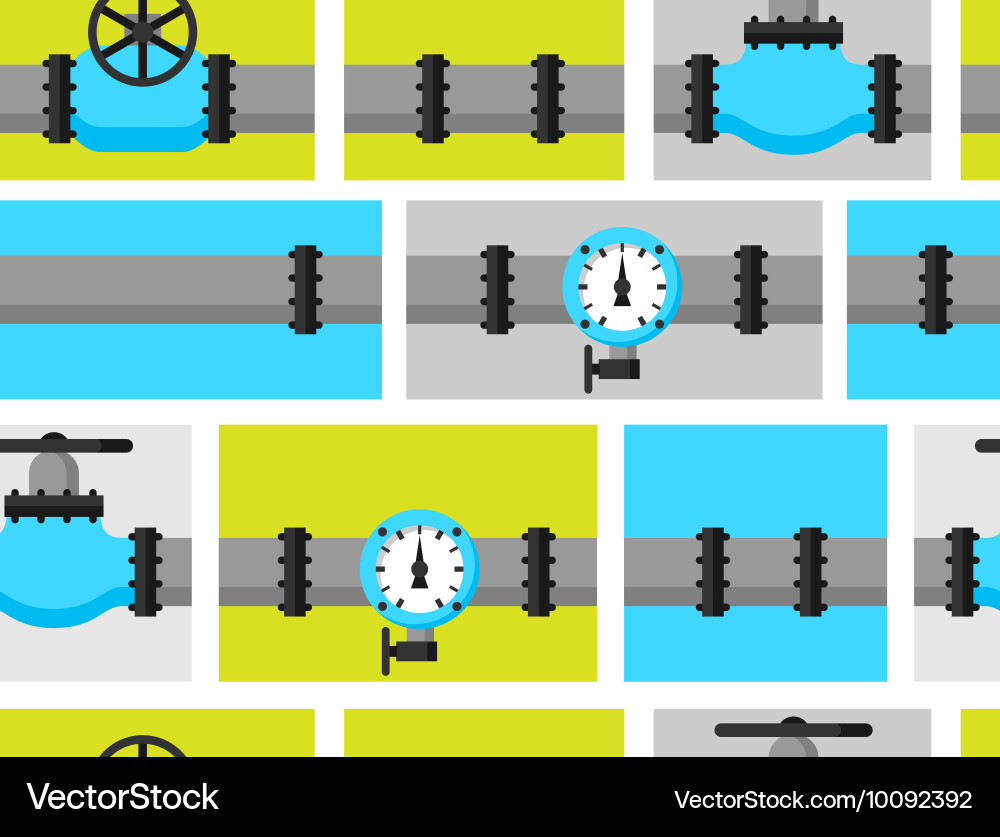 Gas control valve and pipes transportation Vector Image