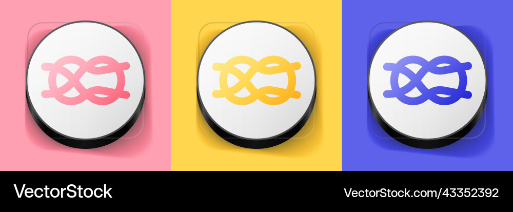 Isometric nautical rope knots icon isolated Vector Image