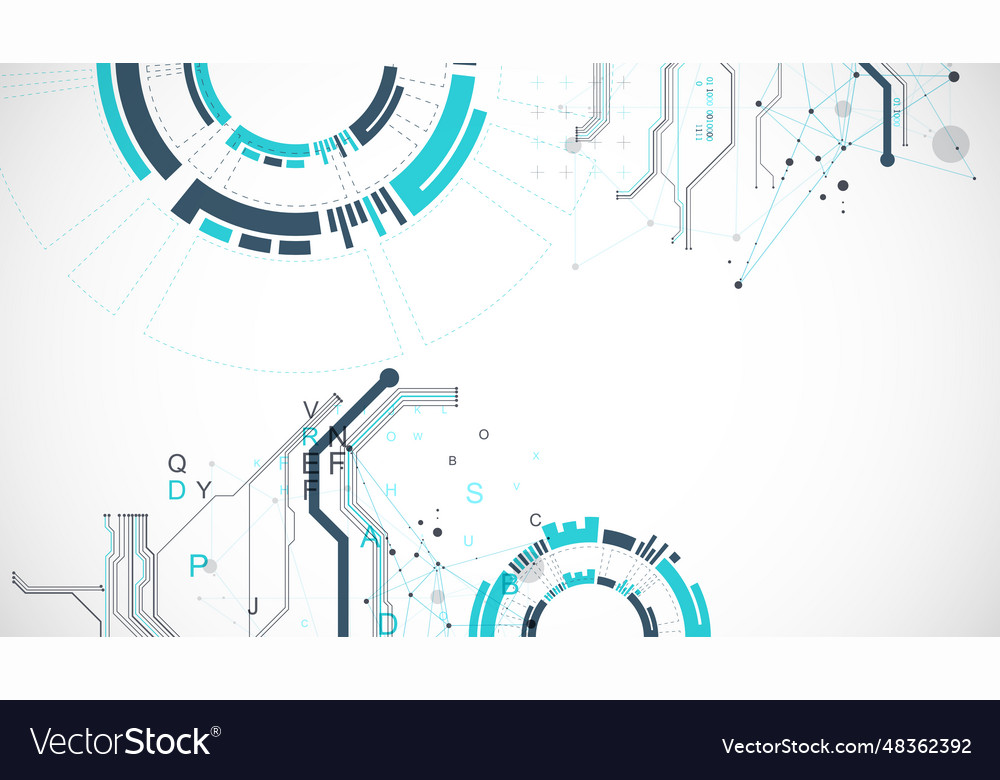 Scientific and technological art concept abstract Vector Image
