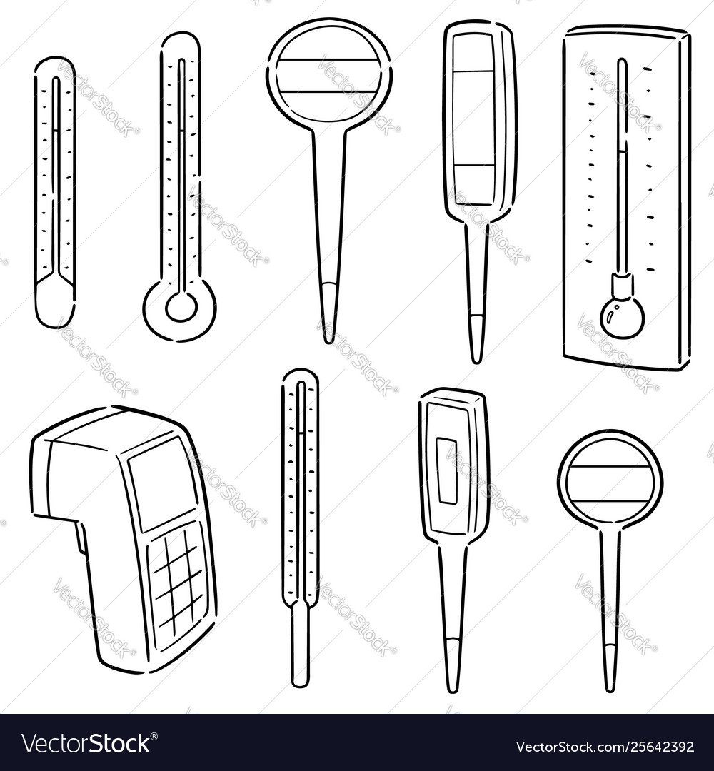 Set thermometer Royalty Free Vector Image - VectorStock