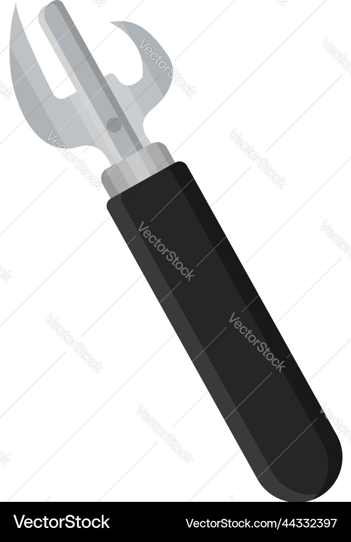 Black can opener on a white background Royalty Free Vector