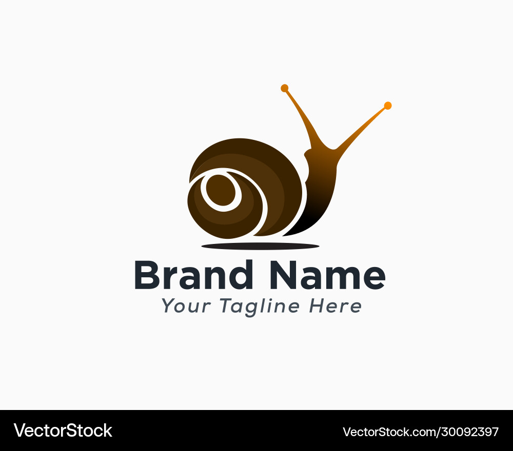 Brown snail art design inspiration Royalty Free Vector Image
