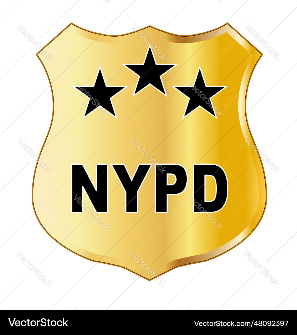 Nypd spoof law enforcement badge Royalty Free Vector Image