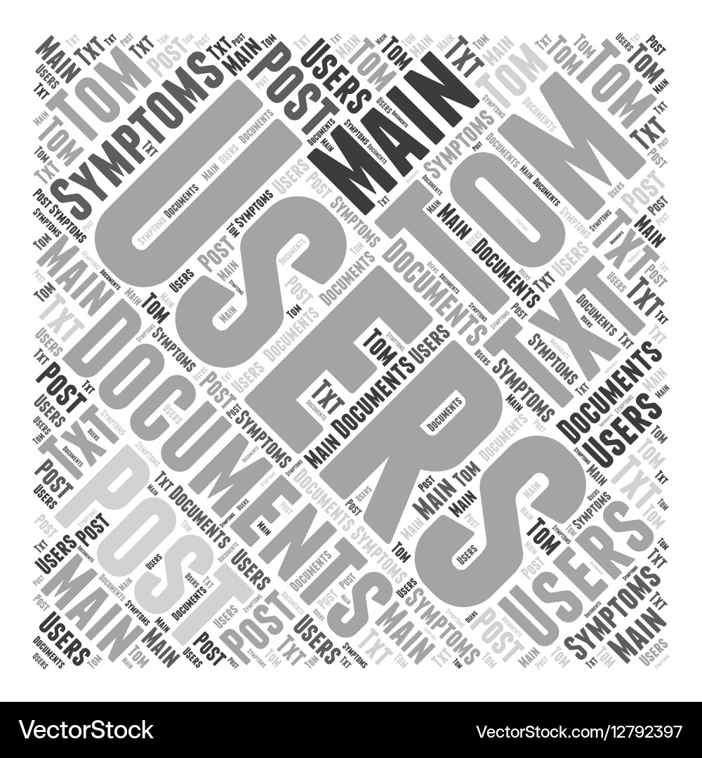 Symptoms of Post Word Cloud Concept Royalty Free Vector
