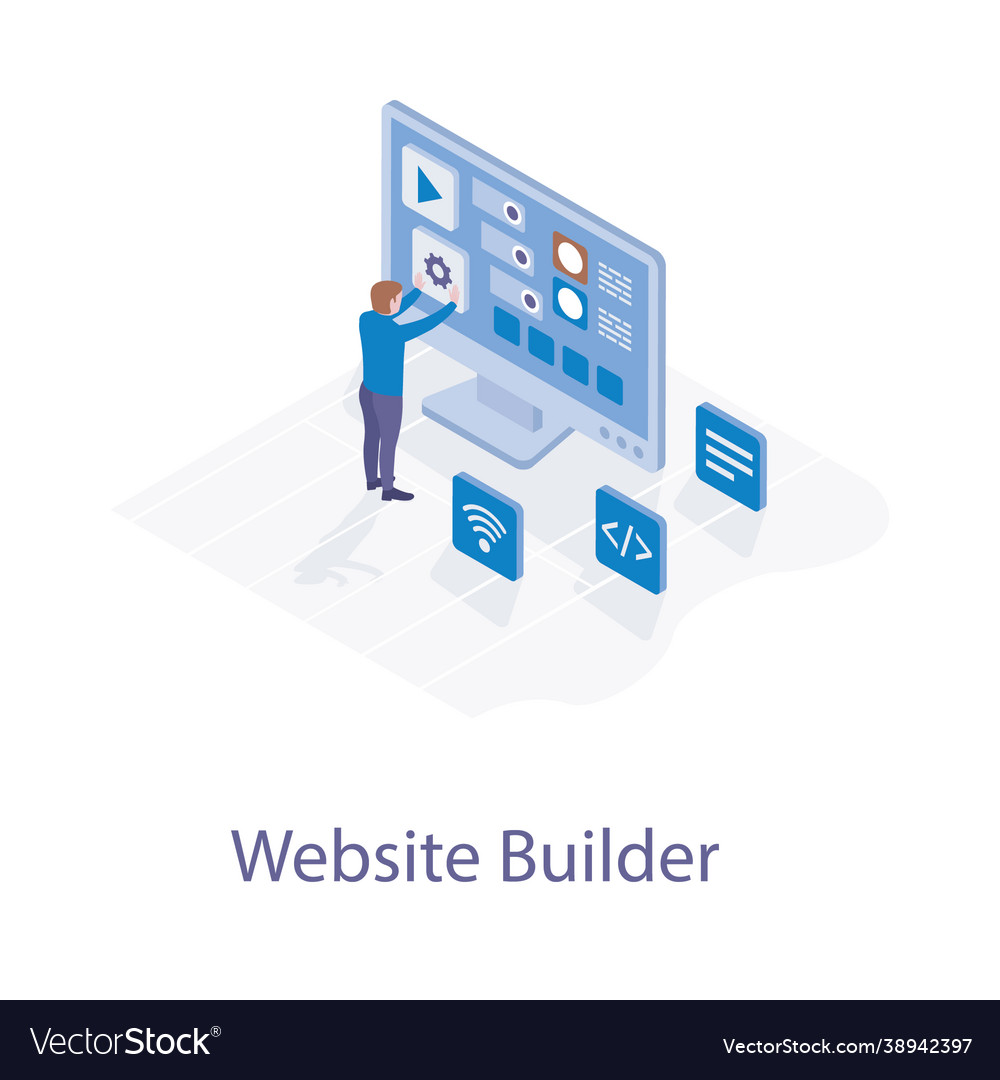 Website builder Royalty Free Vector Image - VectorStock