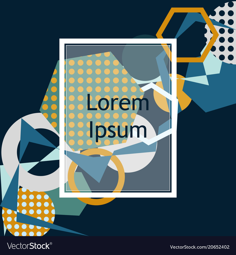 Abstract background with geometric elements Vector Image