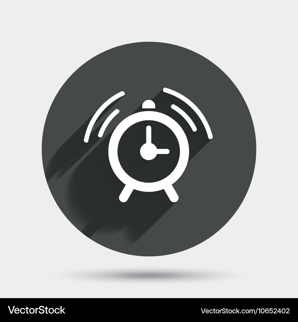 Alarm clock sign icon wake up symbol Royalty Free Vector