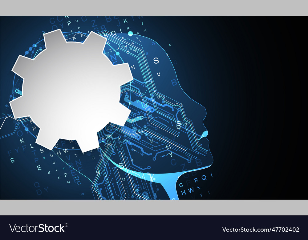 Artificial intelligence technical background Vector Image