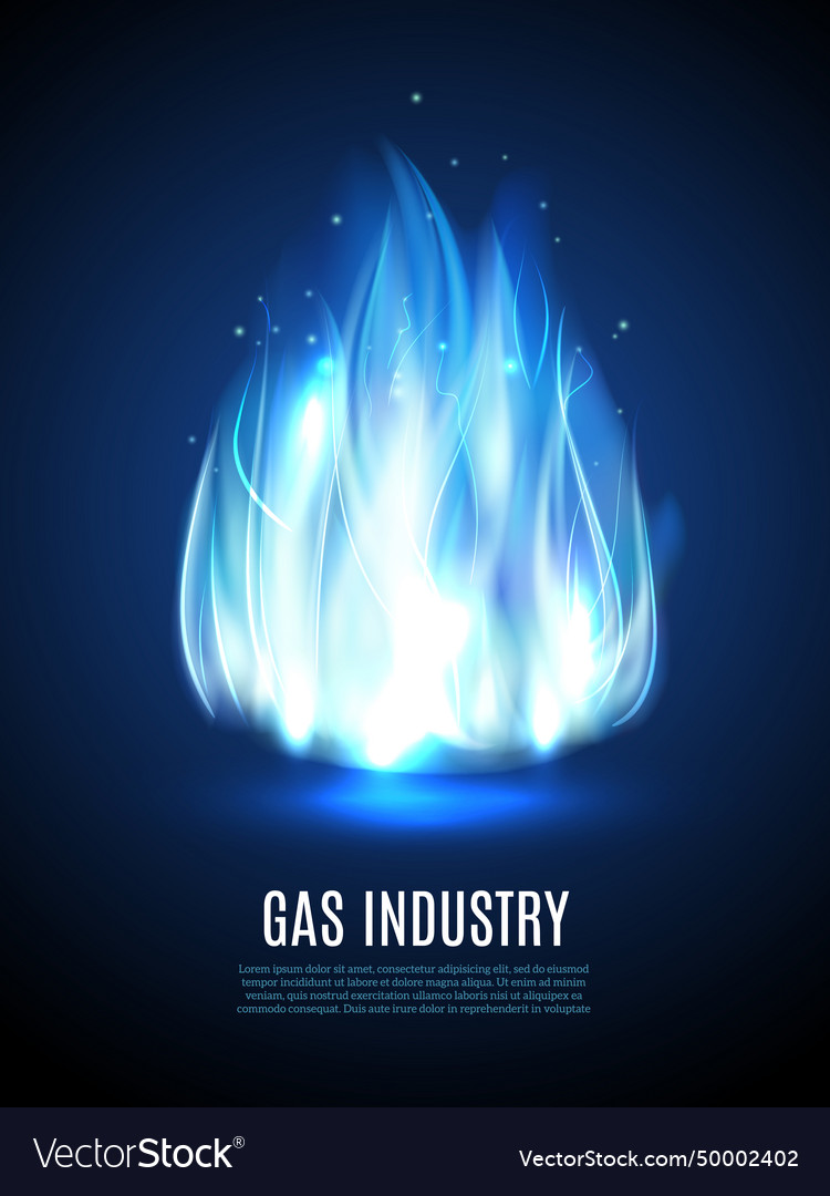 Blue flame background Royalty Free Vector Image