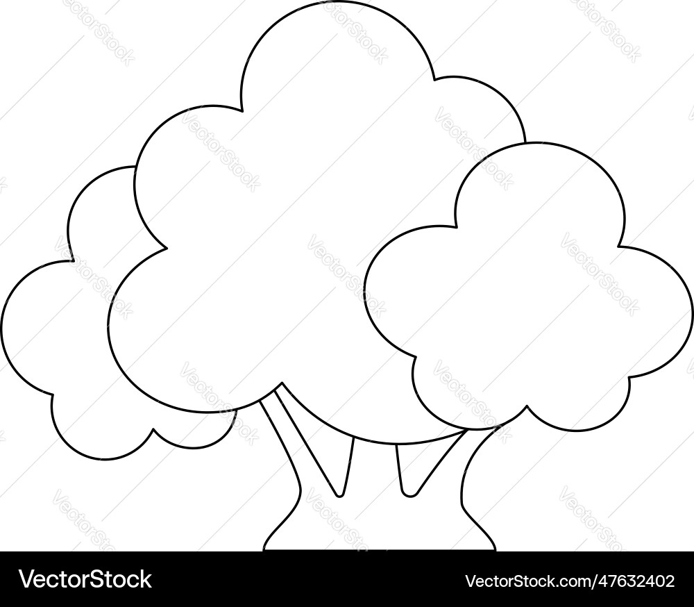 Bush a simple image of a plant Royalty Free Vector Image