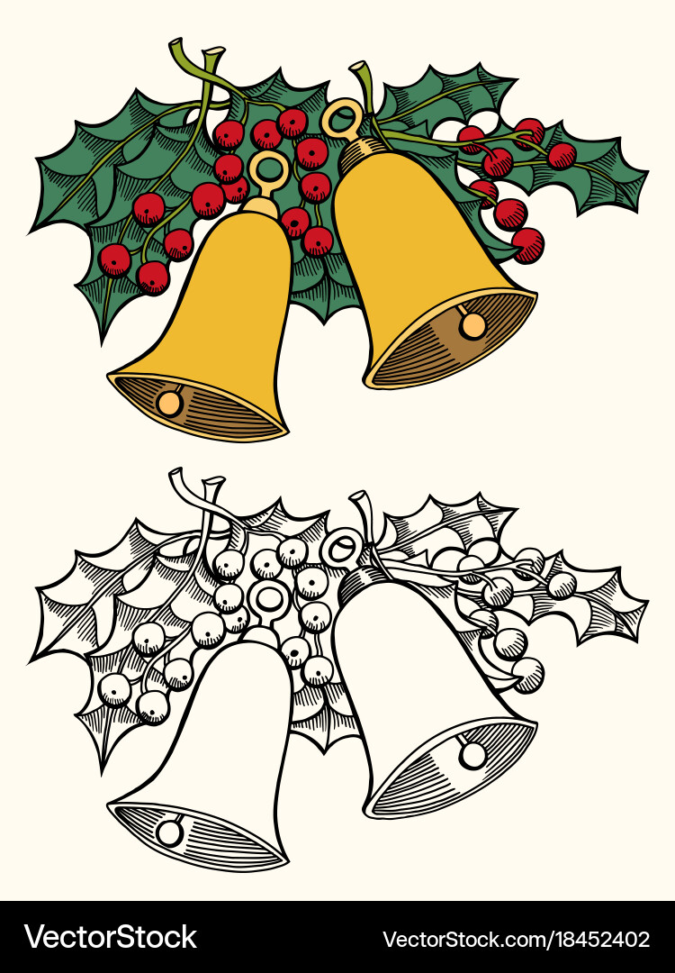 Christmas bell Royalty Free Vector Image - VectorStock