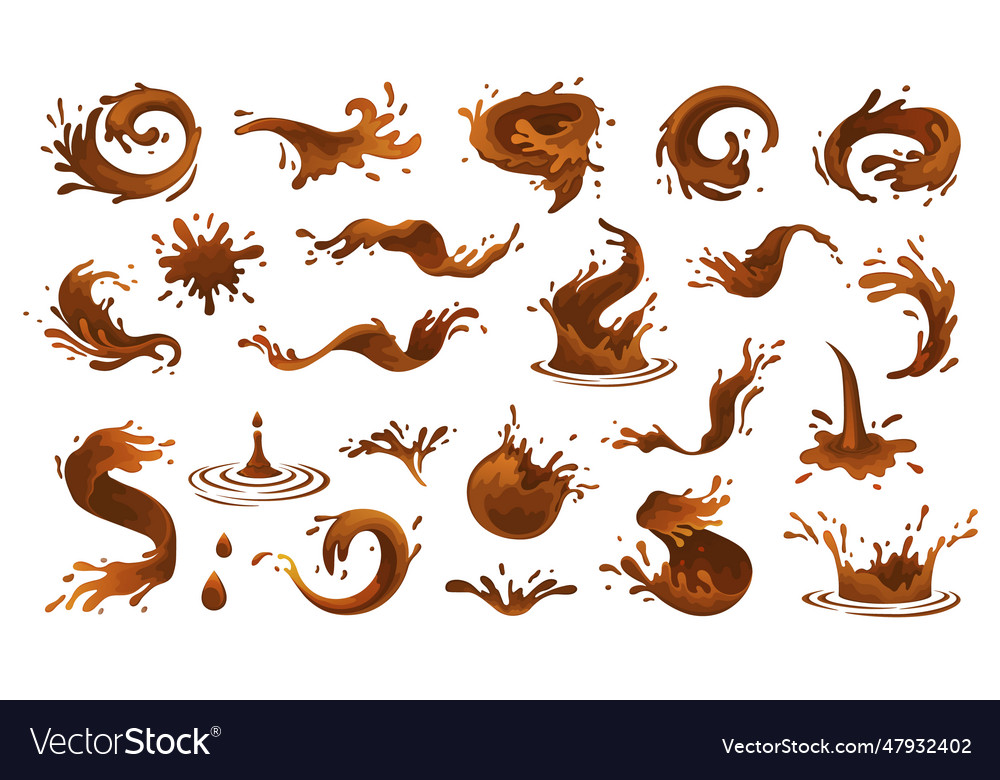 Coffee splash Royalty Free Vector Image - VectorStock