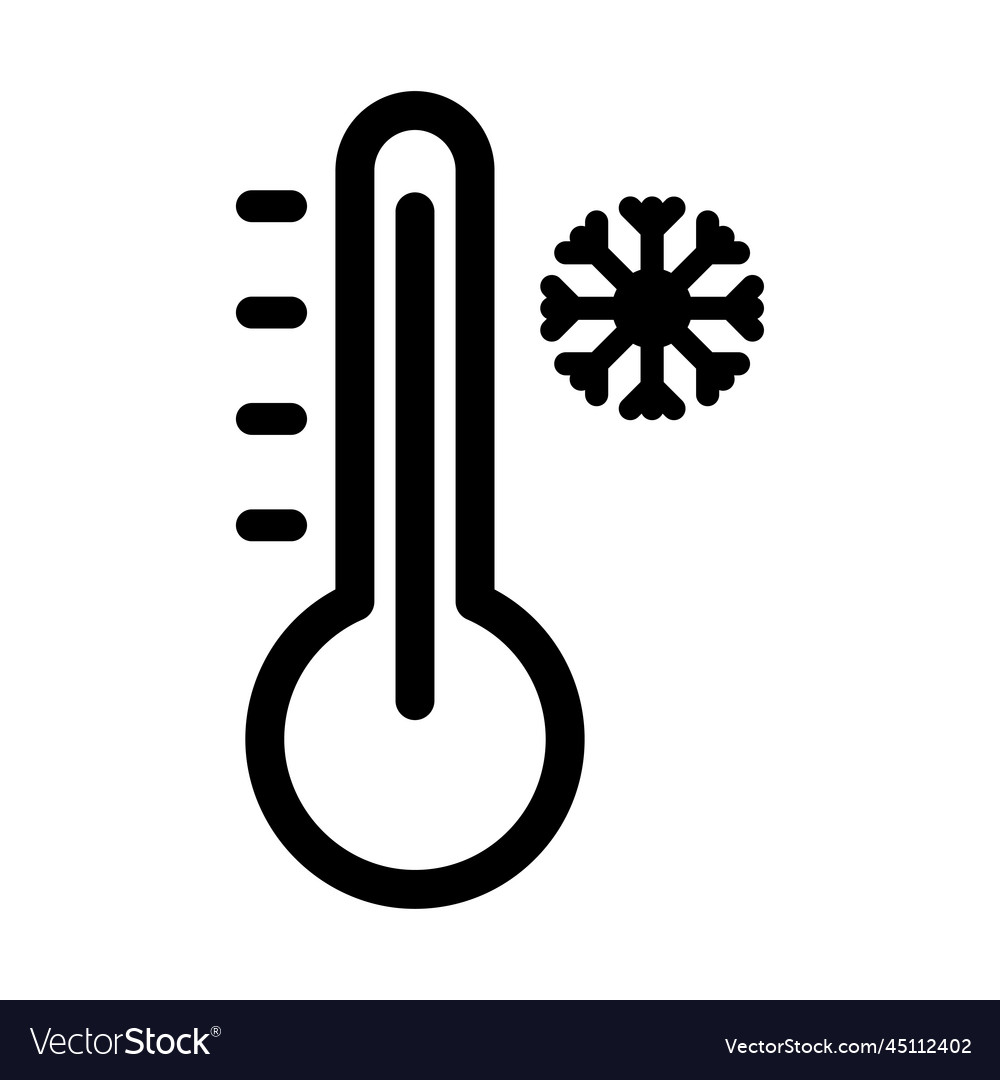 Cold temperature icon Royalty Free Vector Image