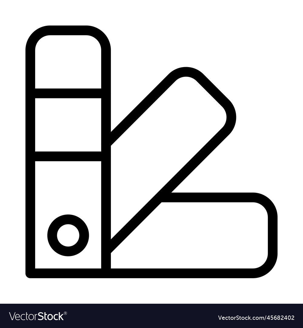 Color palette thick line icon Royalty Free Vector Image