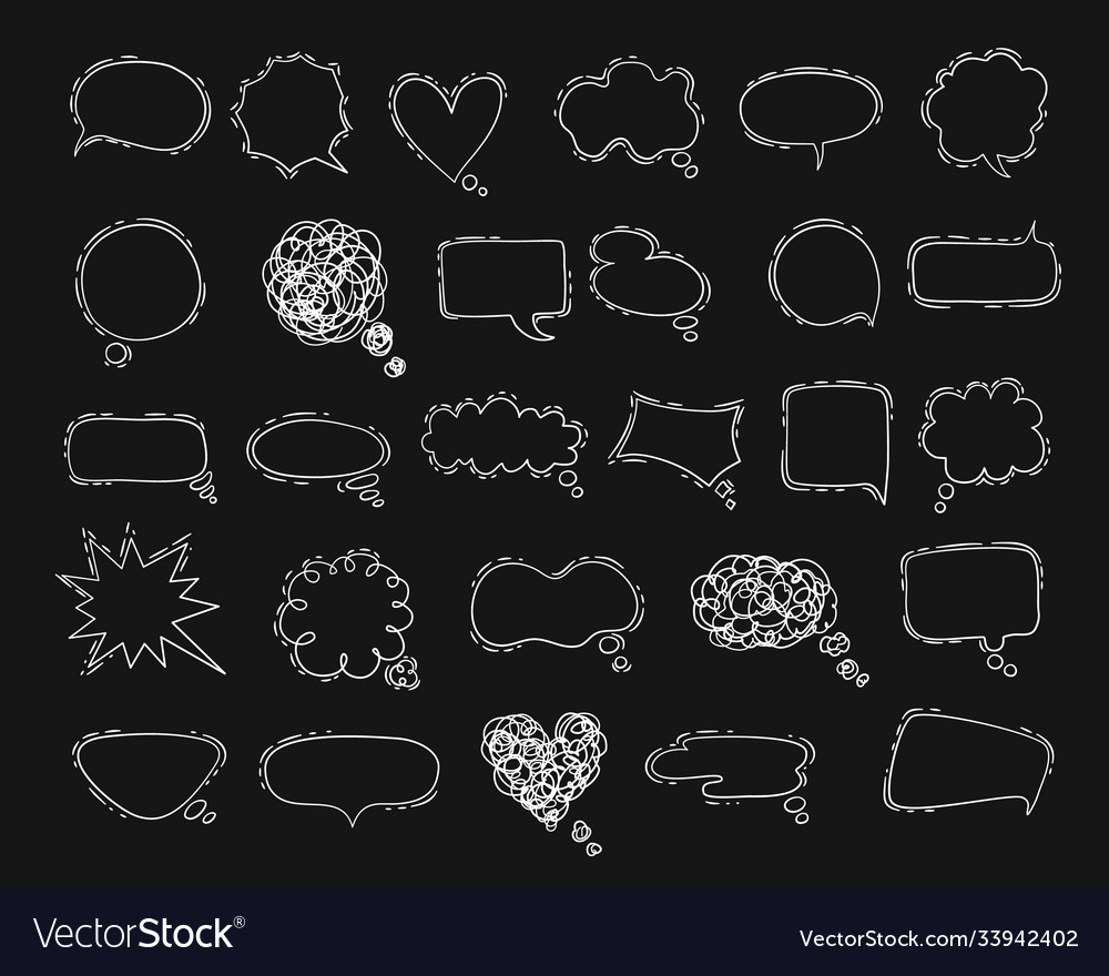 Comic speech bubbles collection bubble Royalty Free Vector