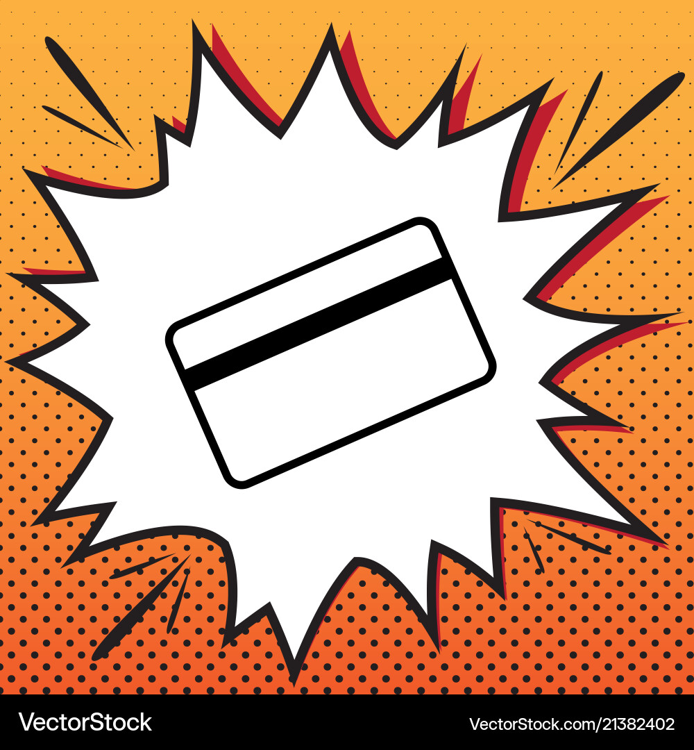Credit card symbol for download comics Royalty Free Vector