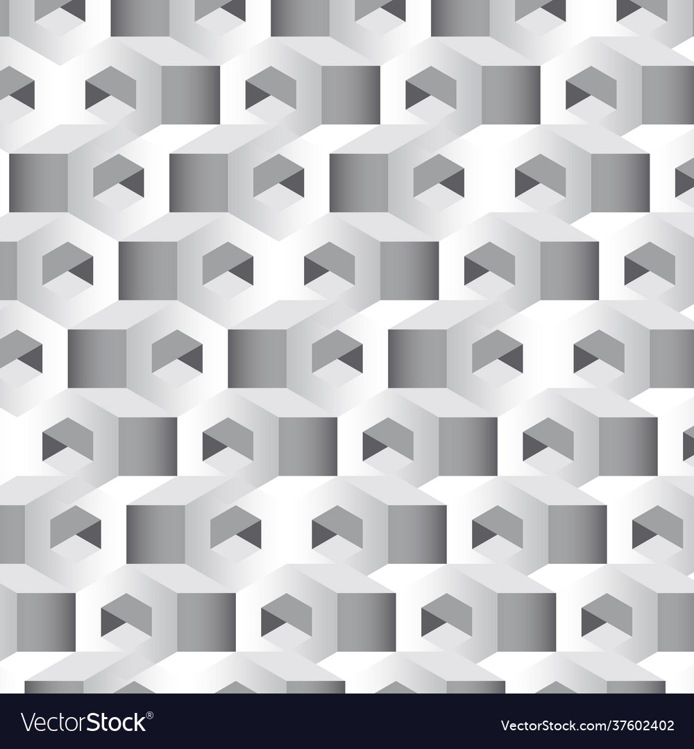 Gray 3d hexagonal pattern background Royalty Free Vector