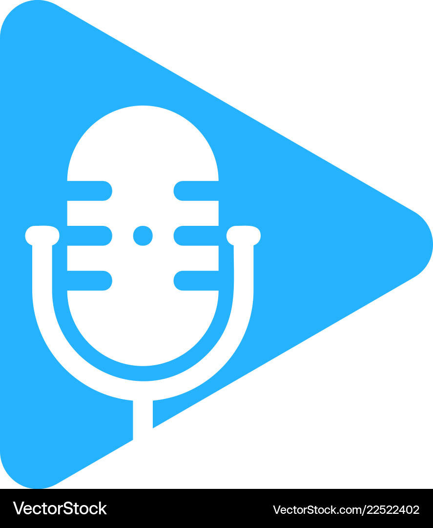 Media podcast logo icon design Royalty Free Vector Image
