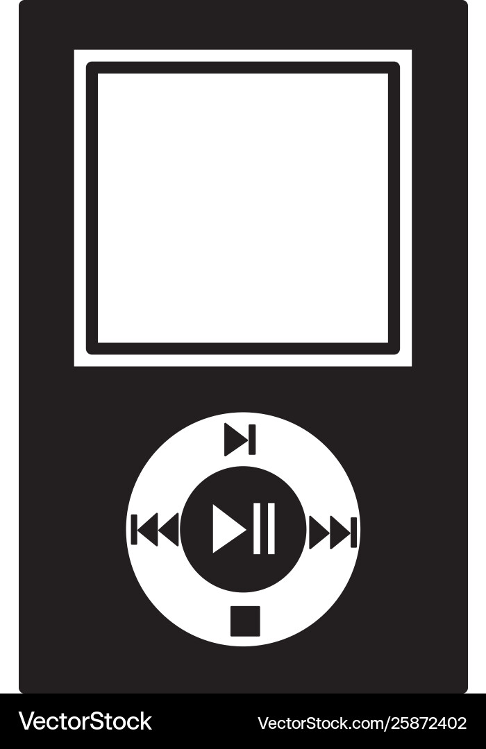 Mp3 music listen audio on white background Vector Image