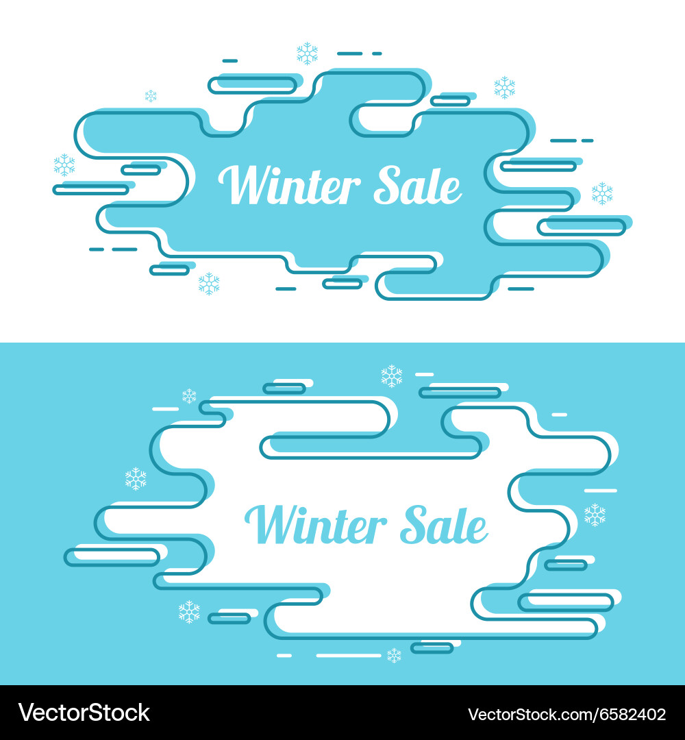 Set of festive winter banner Royalty Free Vector Image
