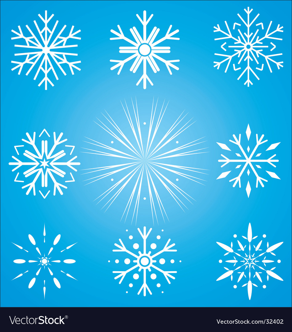 Snowflakes Royalty Free Vector Image - VectorStock
