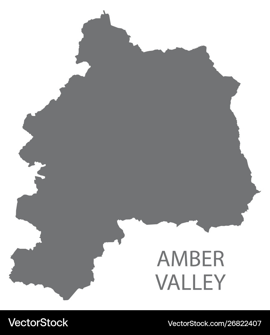 Amber valley grey district map east midlands Vector Image