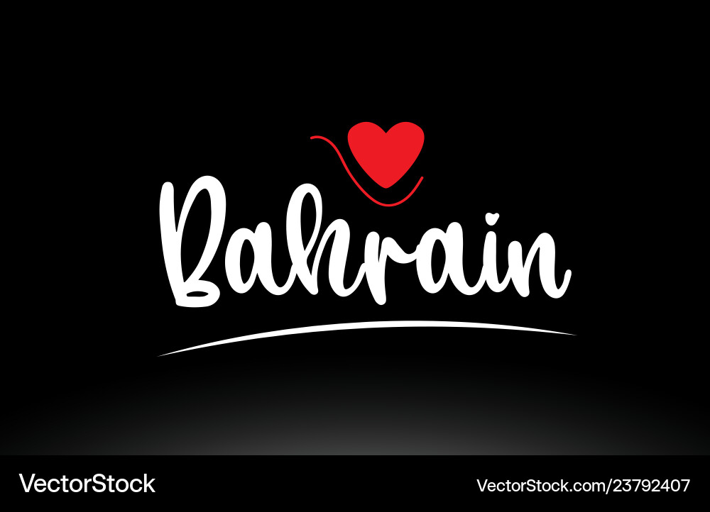 Bahrain country text typography logo icon design Vector Image