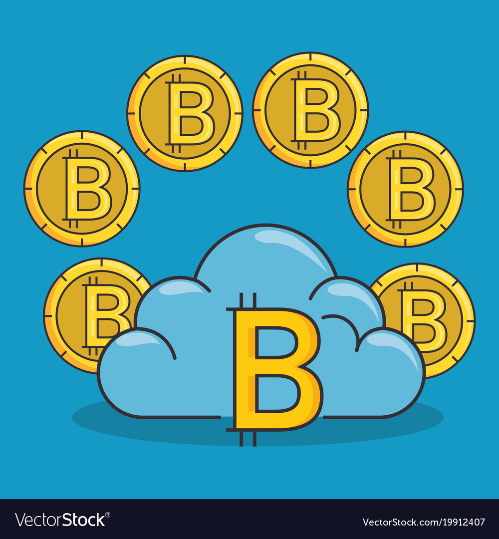 Blockchain business set icons Royalty Free Vector Image