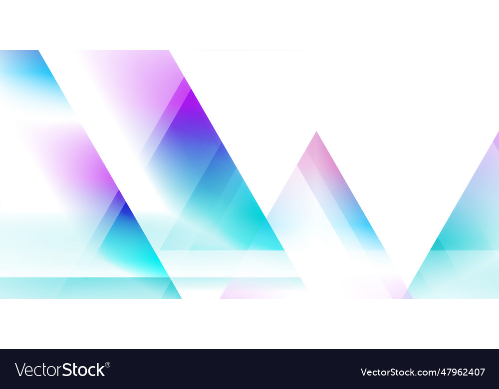 Blue purple glossy triangles geometric abstract Vector Image