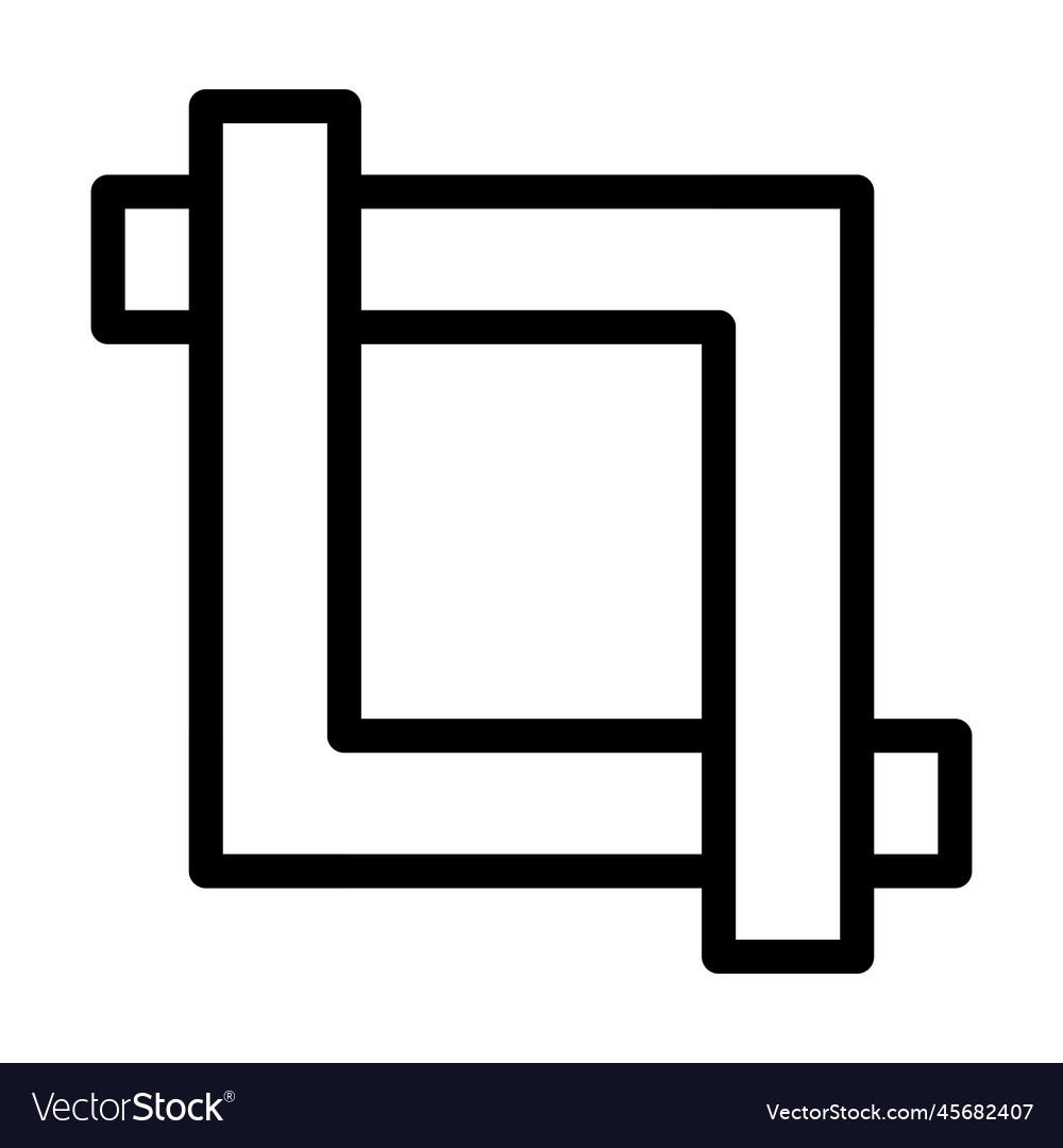 Crop thick line icon Royalty Free Vector Image