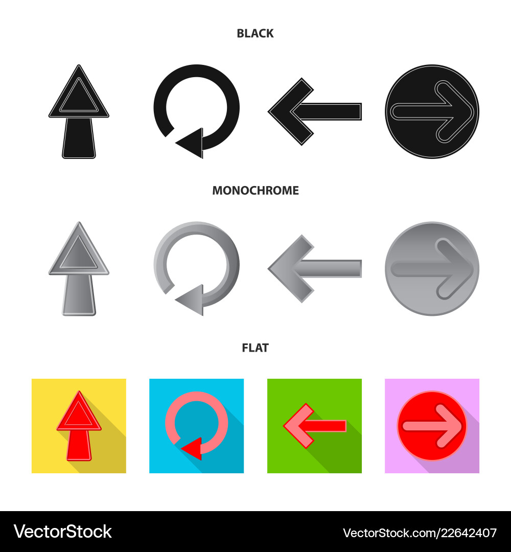 Design of element and arrow symbol Royalty Free Vector Image