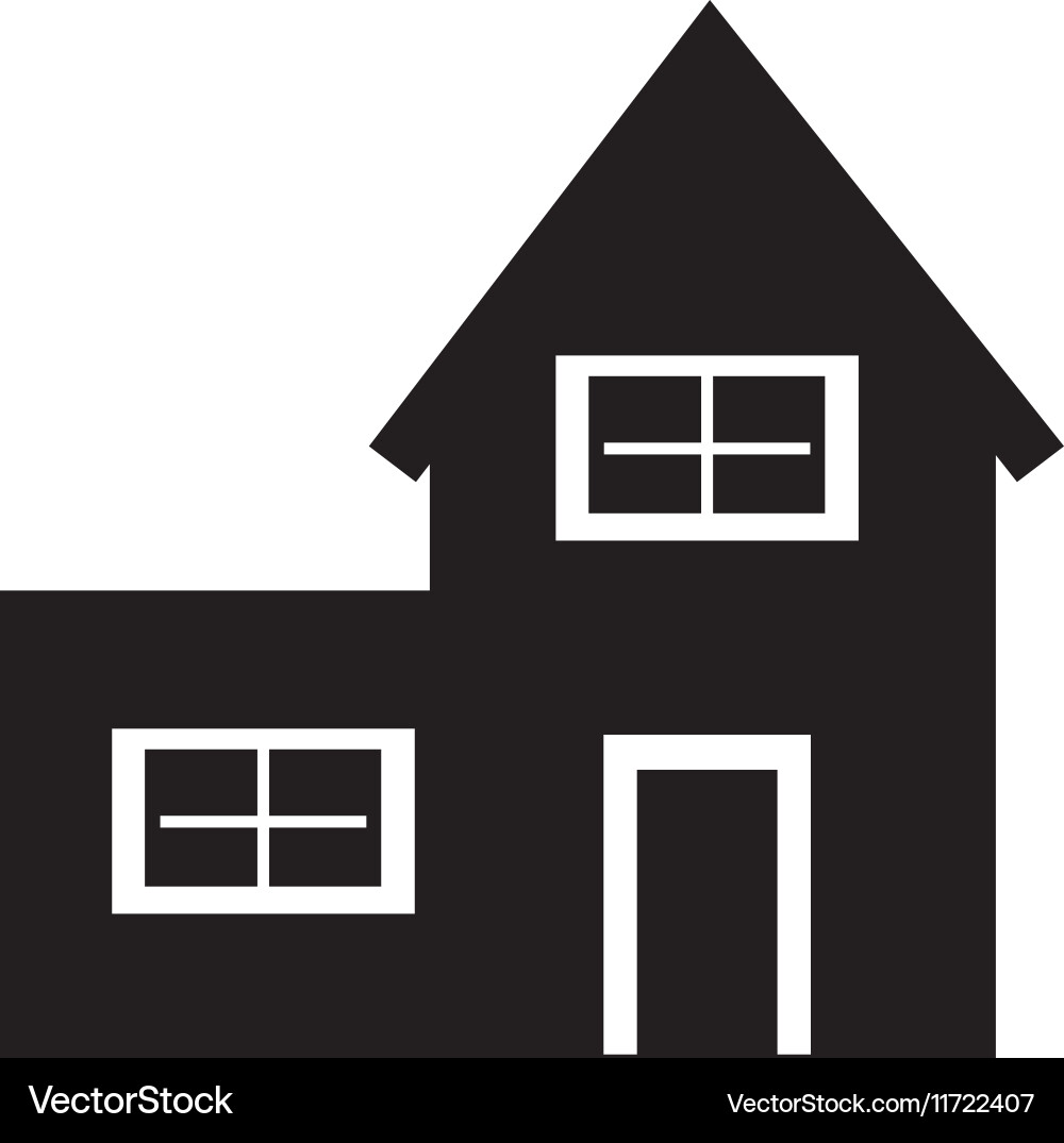 Exterior house isolated icon Royalty Free Vector Image