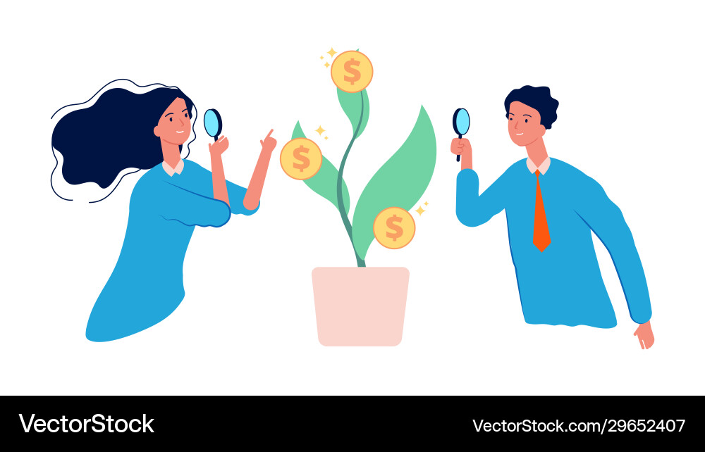 Growing money business prosperity concept Vector Image