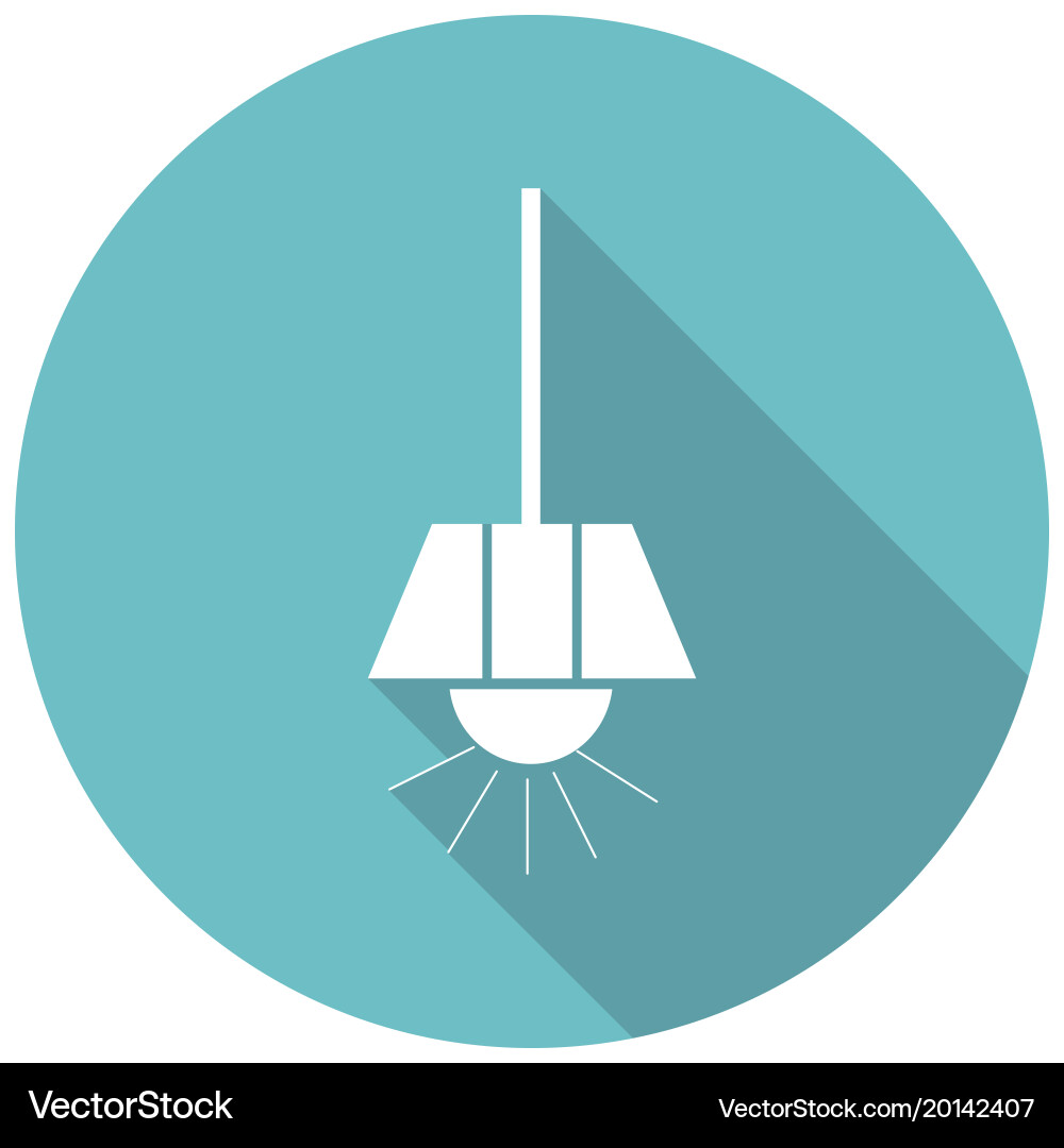 Icon light bulb on long shadow Royalty Free Vector Image