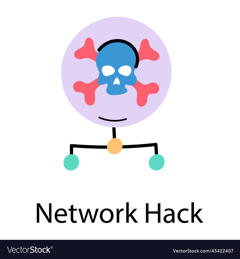 Network hack Royalty Free Vector Image - VectorStock