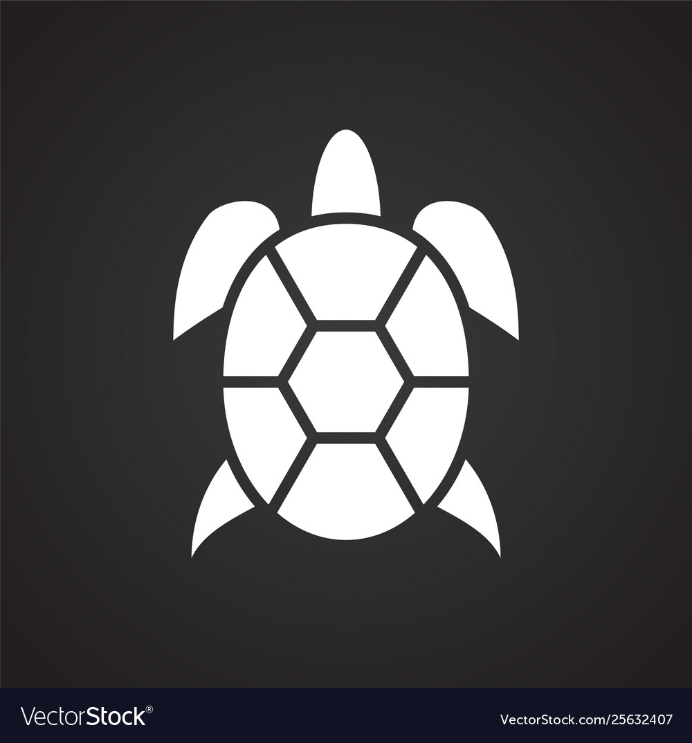 Sea turtle icon on background for graphic and web Vector Image