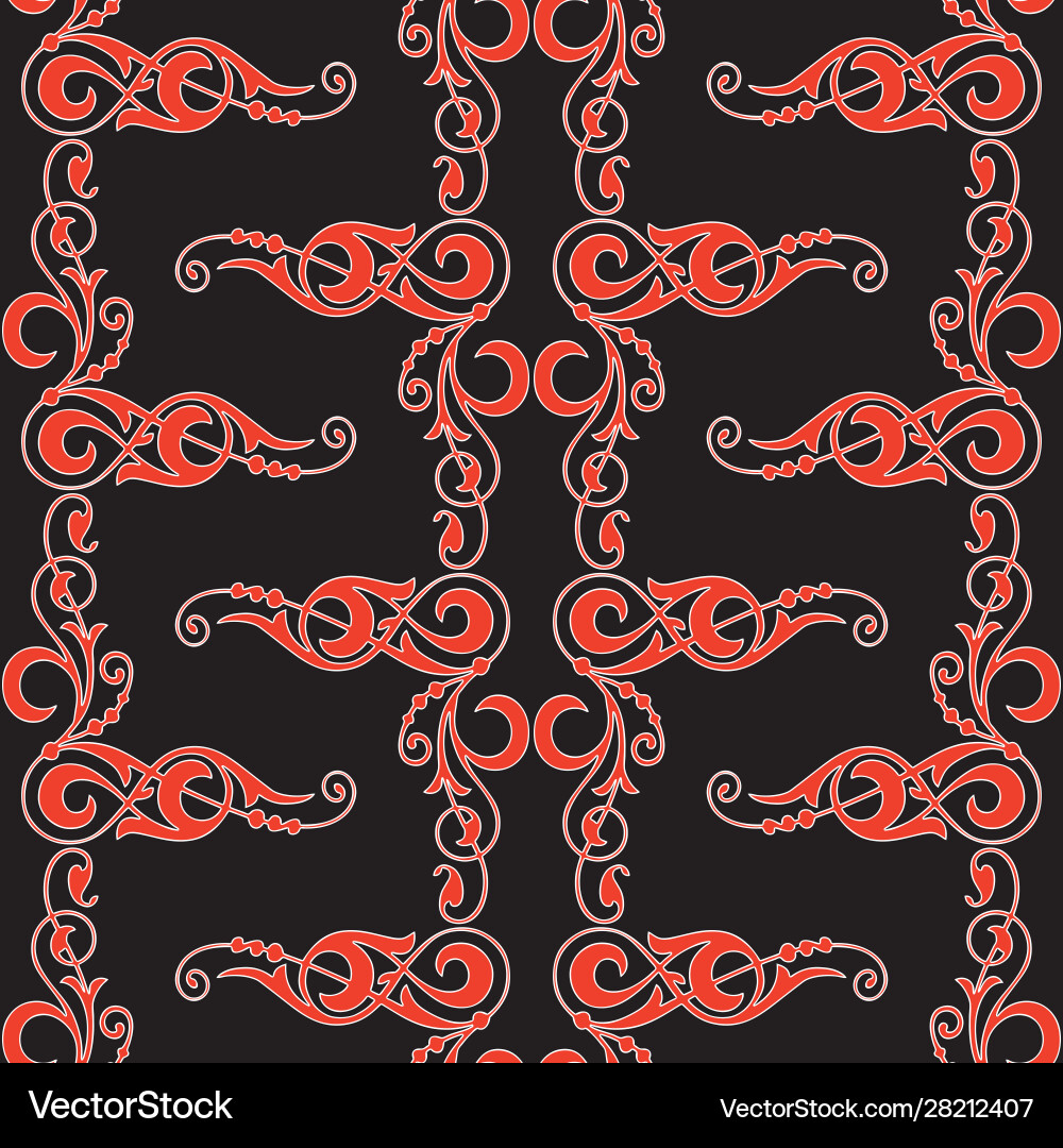 Seamless pattern ornamental vintage elements Vector Image