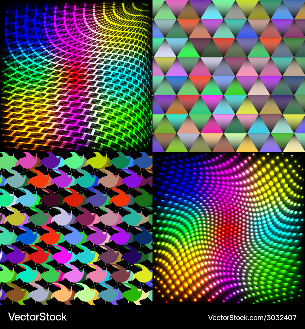 Set of texture many small brightly colored figures