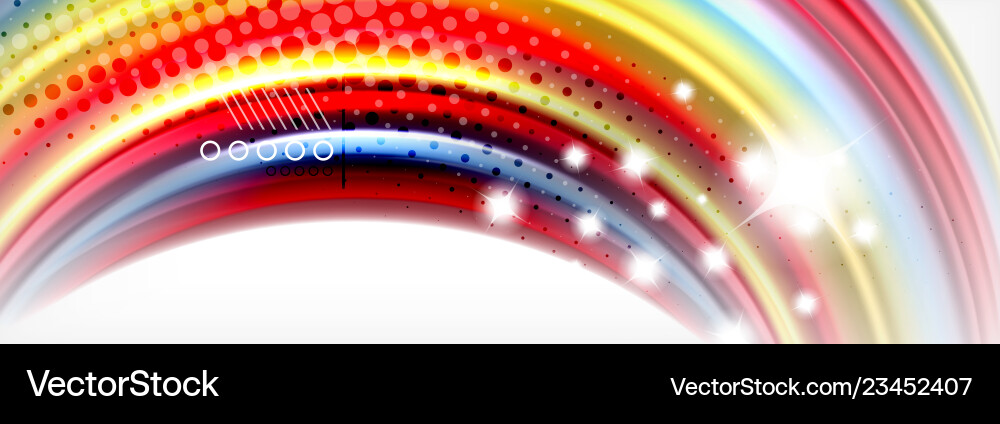 Smooth liquid blur wave background color flow Vector Image
