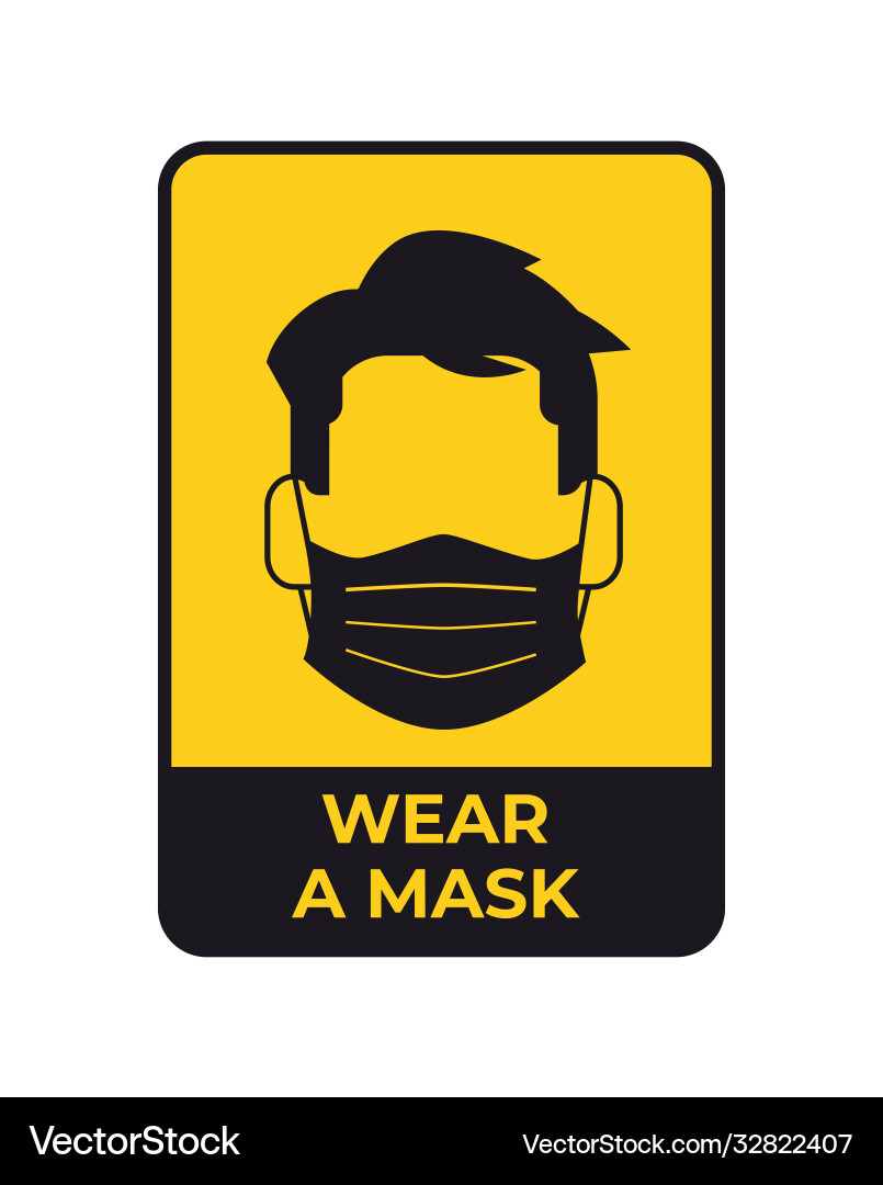 Warning sign for social distancing coronavirus Vector Image