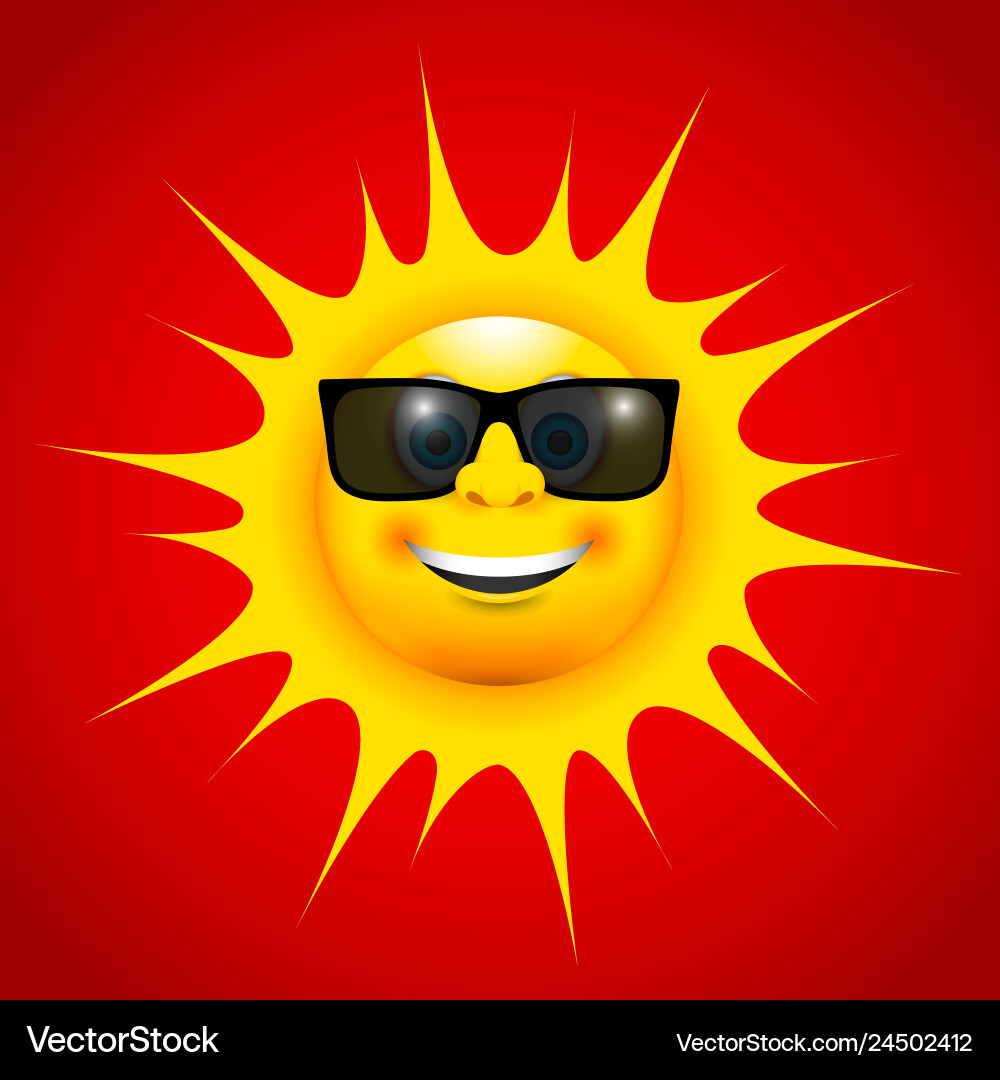 Happy Sun With Glasses