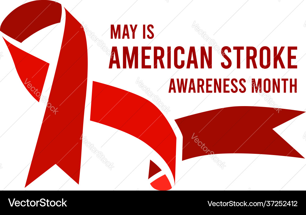 American stroke awareness month Royalty Free Vector Image