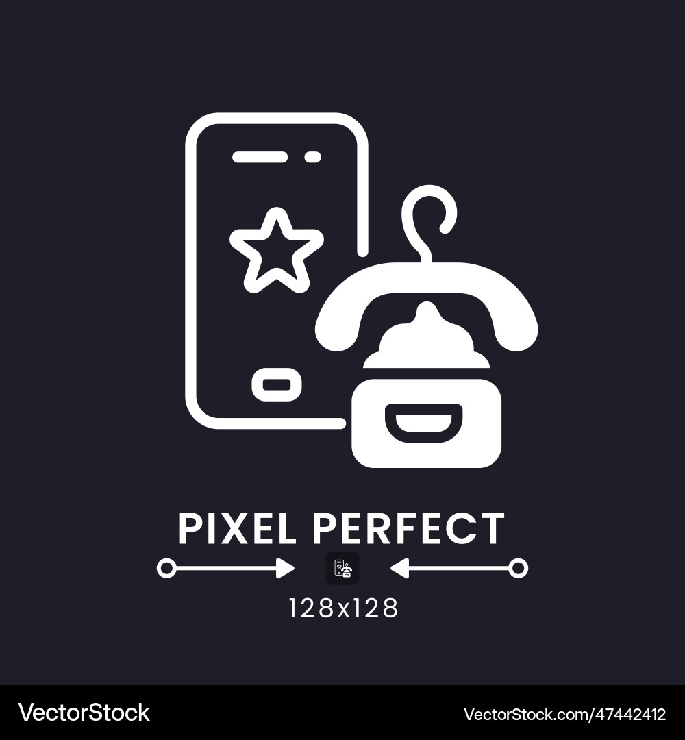 Beauty and fashion app white solid desktop icon Vector Image