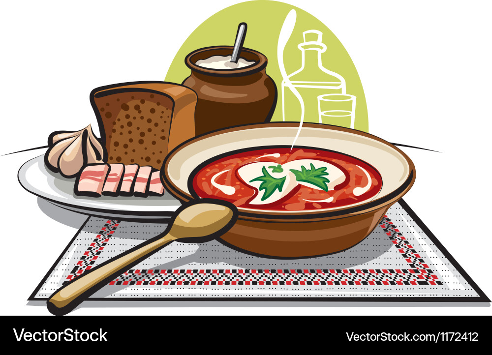 Borscht Royalty Free Vector Image - VectorStock