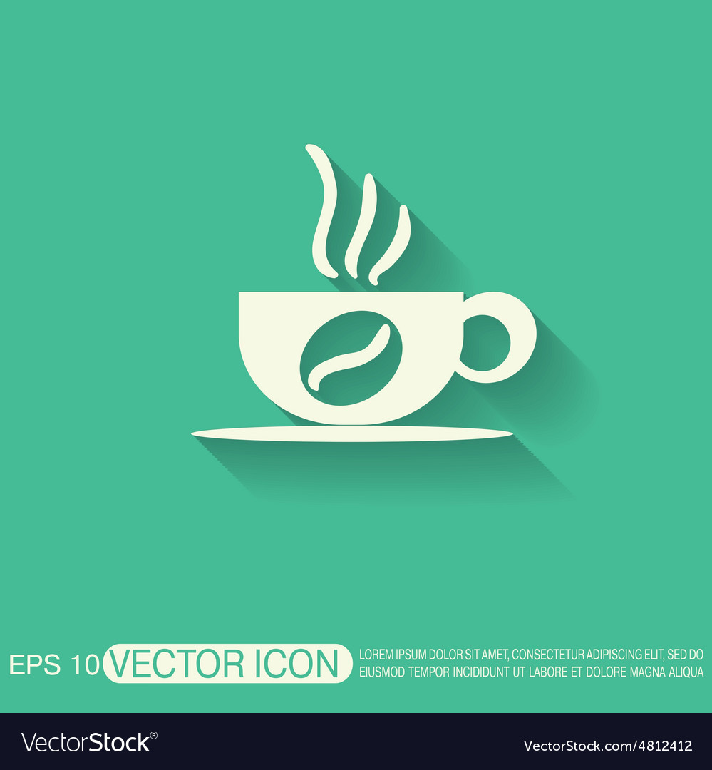 Cup of hot drink icon cafe or diner Royalty Free Vector