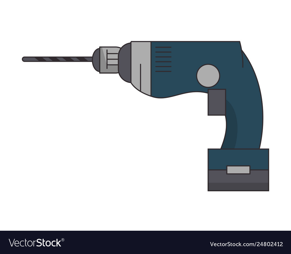 Drill construction tool Royalty Free Vector Image